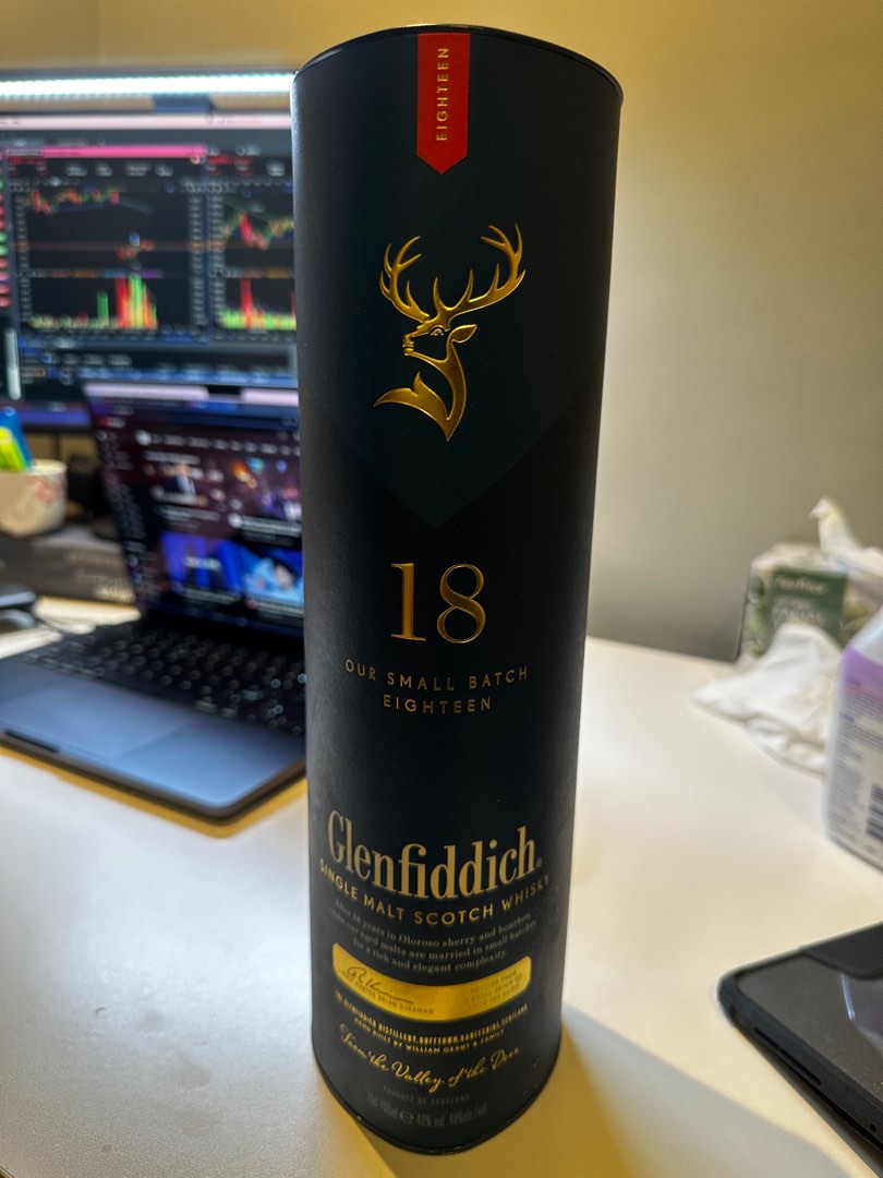 Glenfiddich 18 700Ml, Food & Drinks, Beverages on Carousell