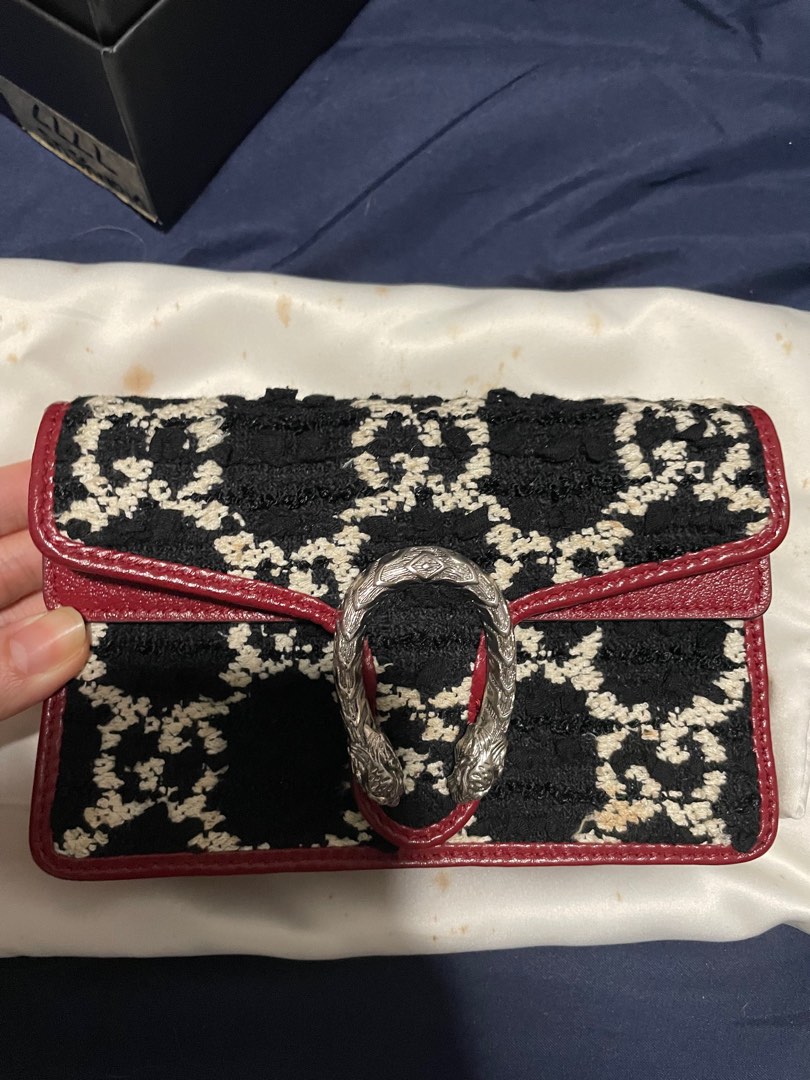 Gucci Super Mini Dionysus Tweed GG, Luxury, Bags & Wallets on Carousell