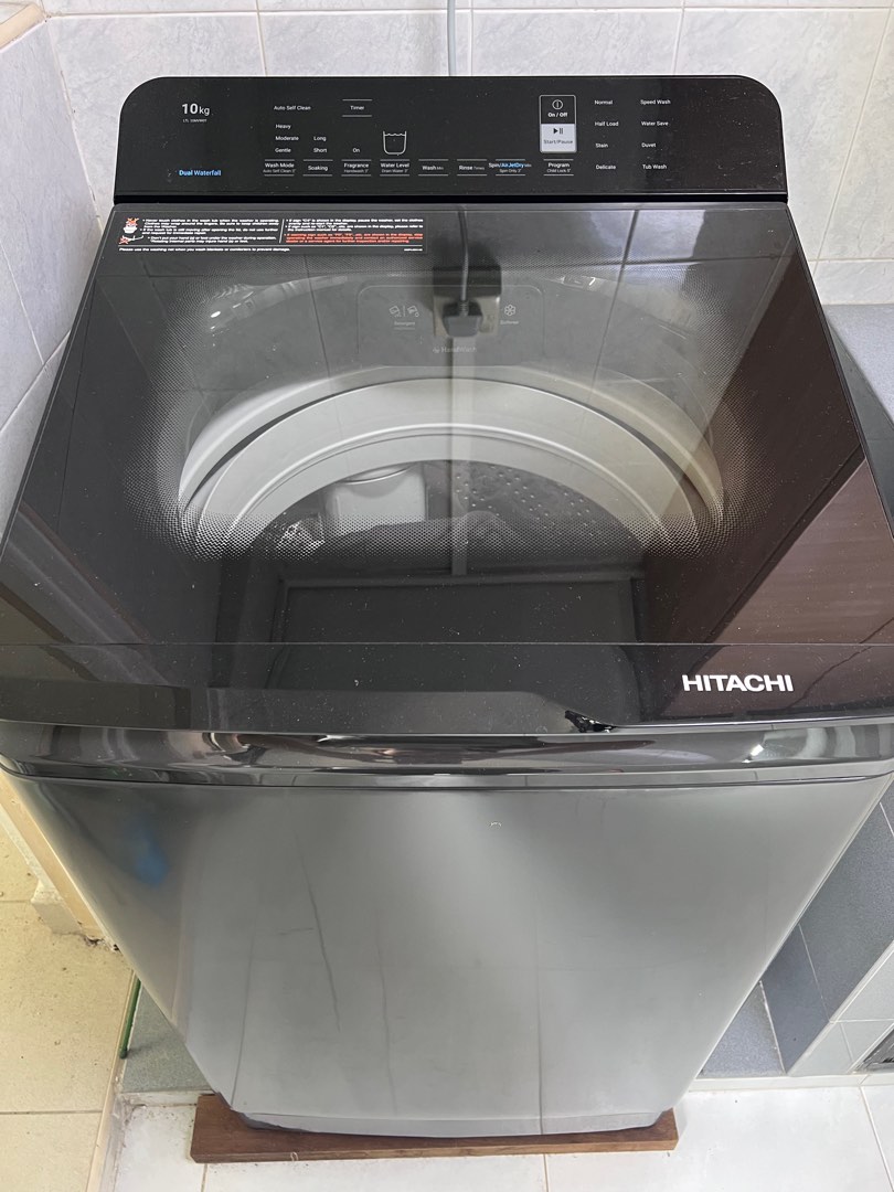 Hitachi washing machine Top load LTL-10MVW0T 10KG, TV & Home Appliances ...