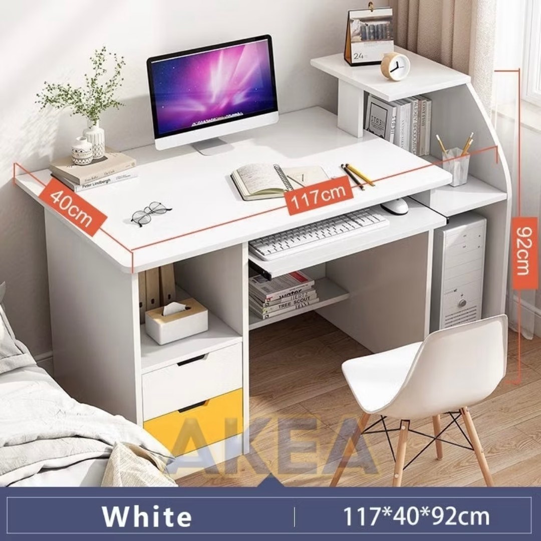 Home Office Work Desk | Spacious Computer Table | Study Desk with ...