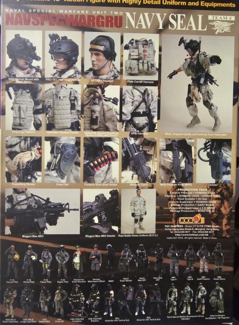 Hot Toys Naval Special Warfare Unit Two Navspecwargru Nav y Seal Team 4 ...