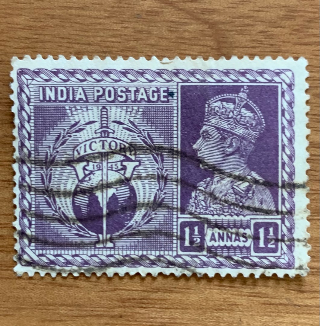 India 1965 victory issue 1 Anna stamp king George, Hobbies & Toys ...