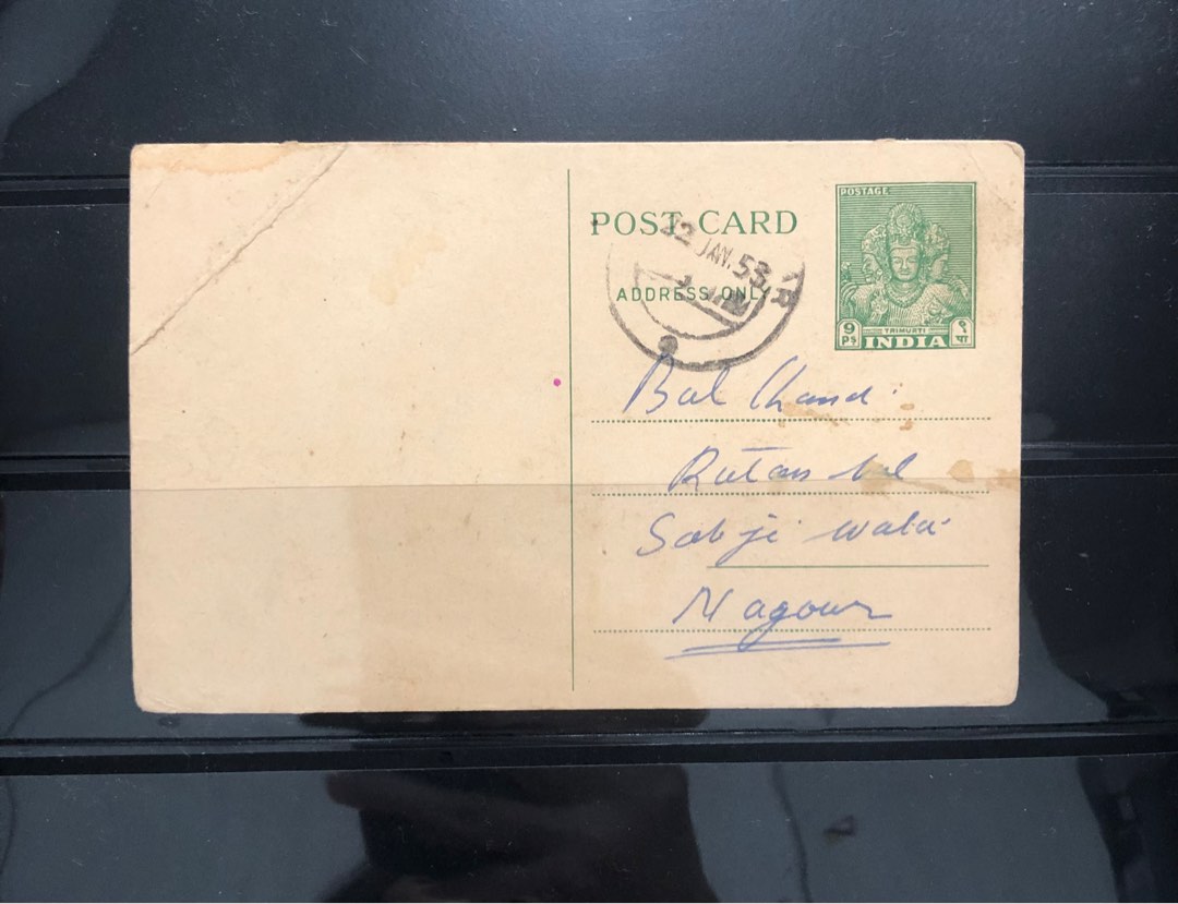 India old post card with prepaid stamp, Hobbies & Toys, Memorabilia ...