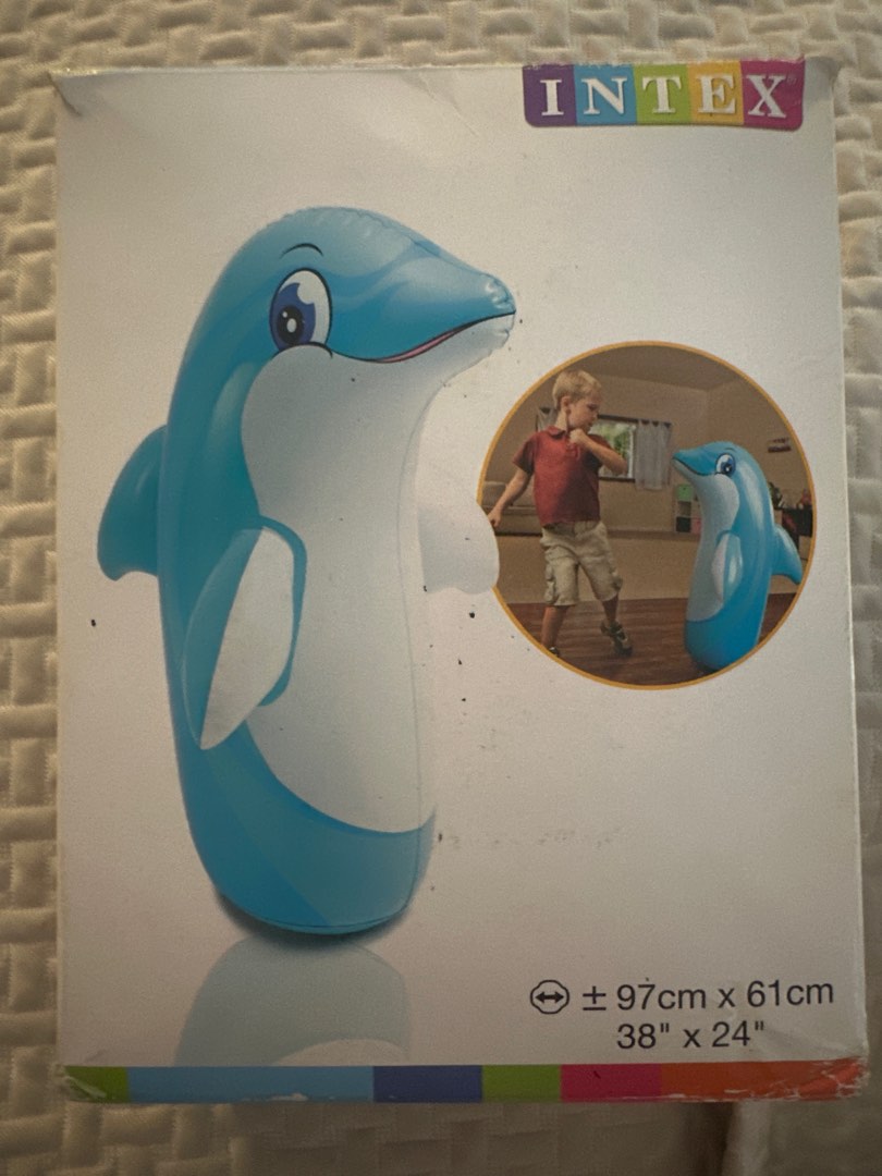 Inflatable Dolphin Roly Poly, Hobbies & Toys, Toys & Games on Carousell