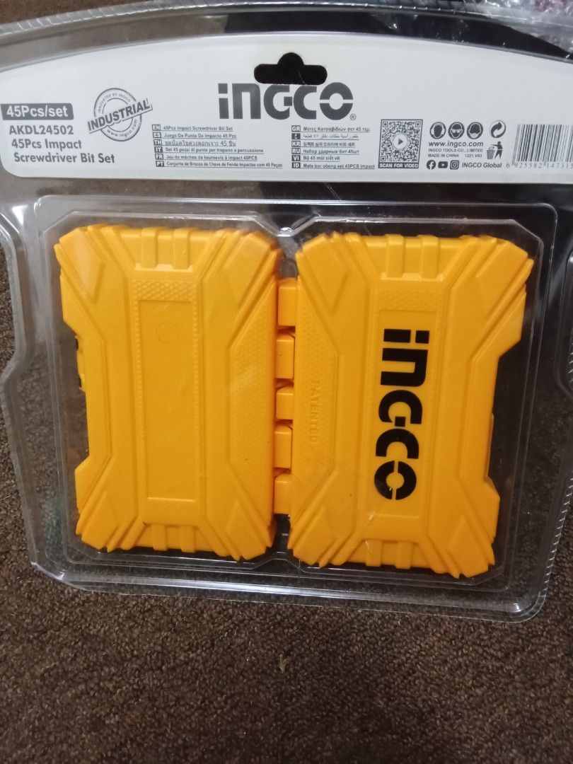 inGCO (industrial) 45pcs IMPACT screwdriver bits set (AKDL24502 ...