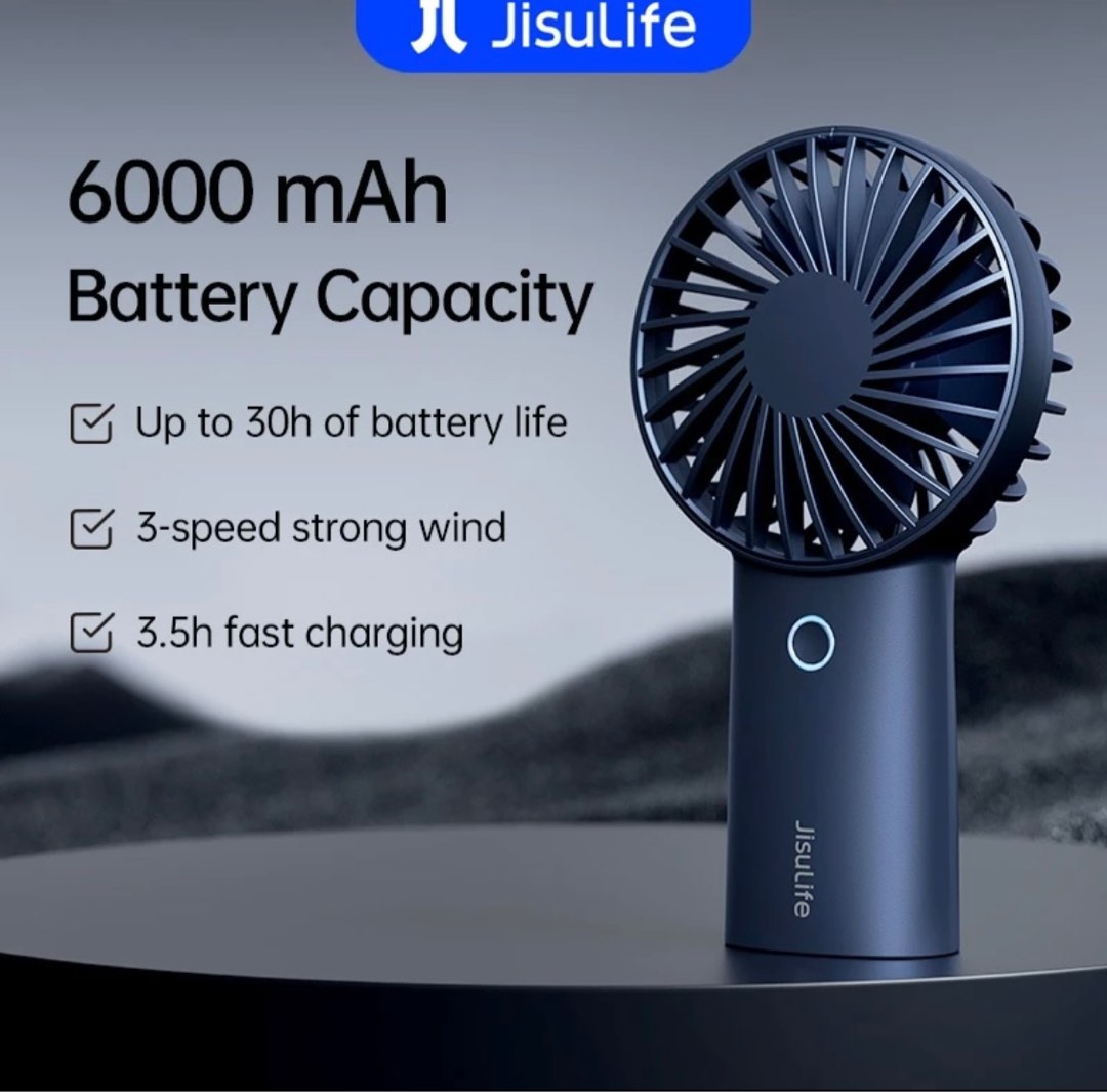 Jisulife handheld fan 6000 mah, Furniture & Home Living, Lighting ...