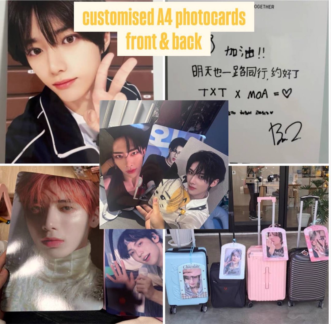 KPOP customised A4 photocard ive treasure exo vixx nmixx kiss of life astro day6 the boyz tws ...