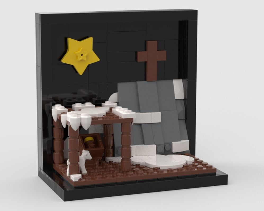 Lego Art Nativity Birth Crucifixion Easter Good Friday Jesus Display ...