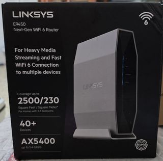 Linksys E9450 Next-Gen WiFi 6 Router with Box on Carousell
