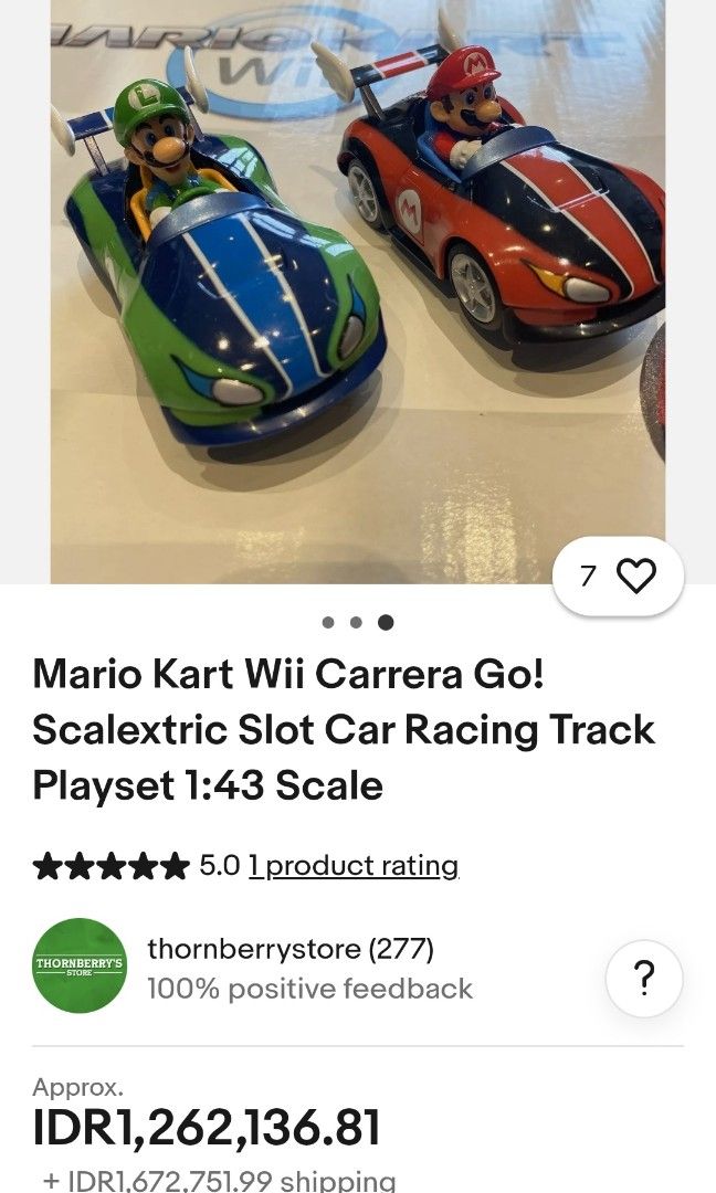 Mario Kart Wii Original Carrera Go! Scalextric Slot Car Racing Track ...