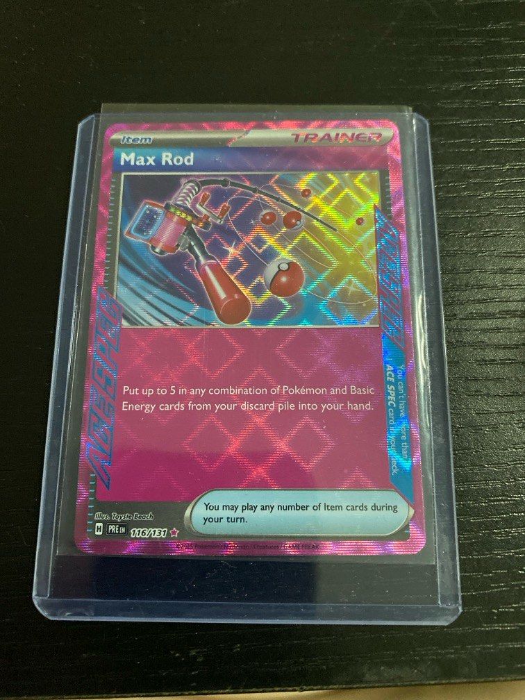 Max Rod Ace Specs Pokemon Prismatic Evolutions TCG Card, Hobbies & Toys ...