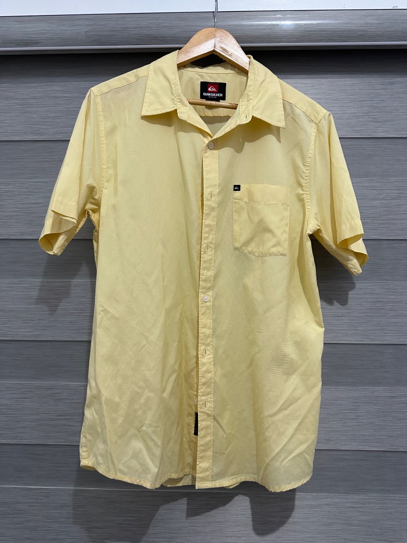 Mens Quicksilver Yellow Polo, Men's Fashion, Tops & Sets, Tshirts ...