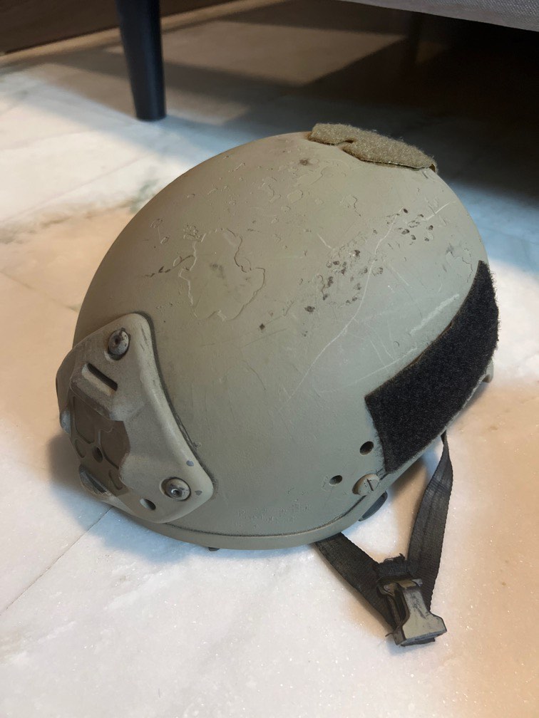 Mich 2001 Desert Tan Non-Ballistic Military Helmet, Sports Equipment ...