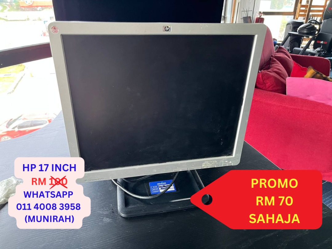 MONITOR HP (17 INCH), Computers & Tech, Parts & Accessories, Monitor ...