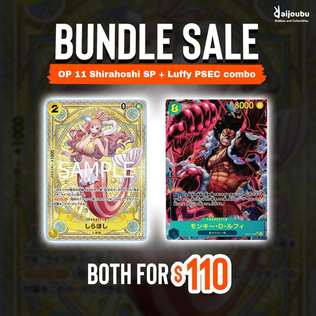 One Piece TCG OP11 Shirahoshi SP + Luffy PSEC BUNDLE SALE!, Hobbies ...