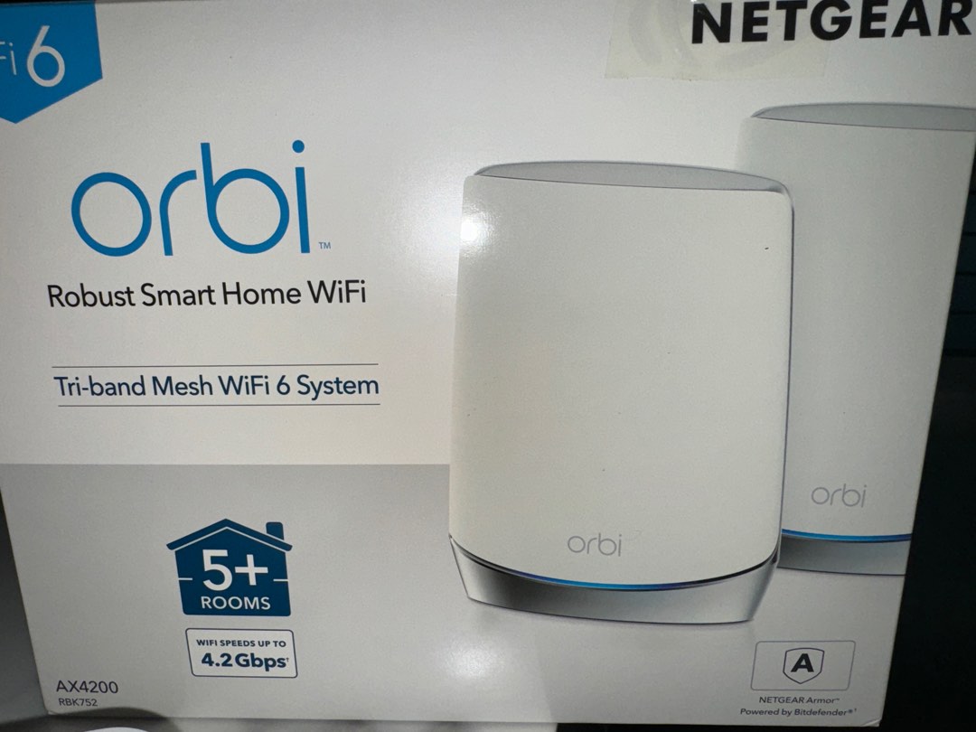 ORBI RBS750 + RBR750 分布式無線路由器 主機+分身, 電腦＆科技, 電腦周邊及配件, Wifi及上網相關產品 ...