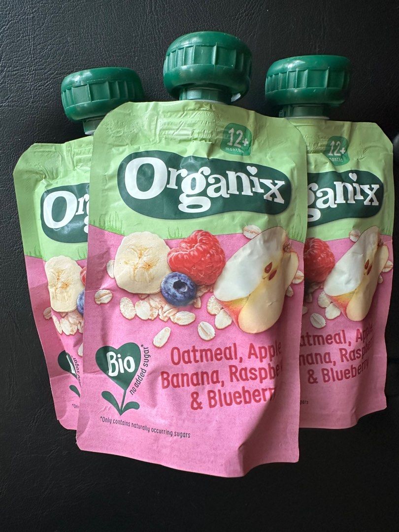 Organix Fruit Puree Baby Pouch 100g BLW weaning 12 month +, Babies ...