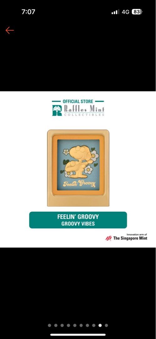 Peanuts Groovy Vibes 24K Gold Foil in Frame [The Singapore Mint ...