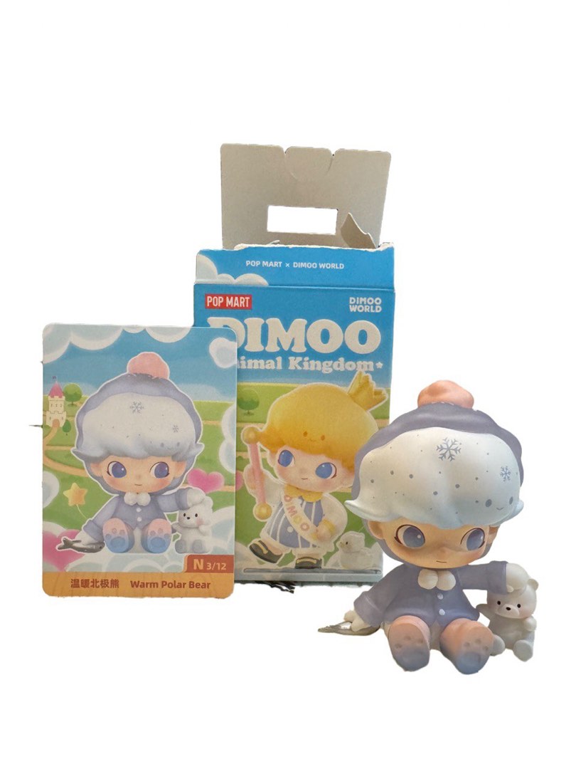 popmart Dimoo Animal Kingdom Warm Polar Bear, Hobbies & Toys, Toys ...