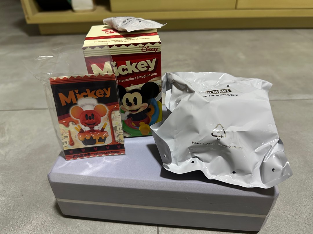 Popmart Mickey Childhood - Volcano Cake, Hobbies & Toys, Toys & Games ...