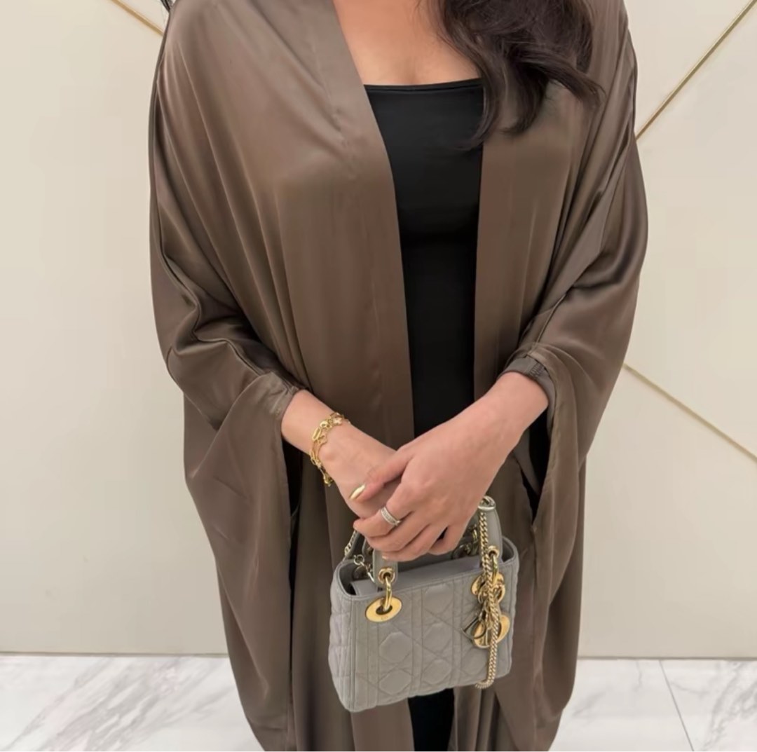 qafi espresso aleeia premium satin abaya cardigan y 2k fairycore ...