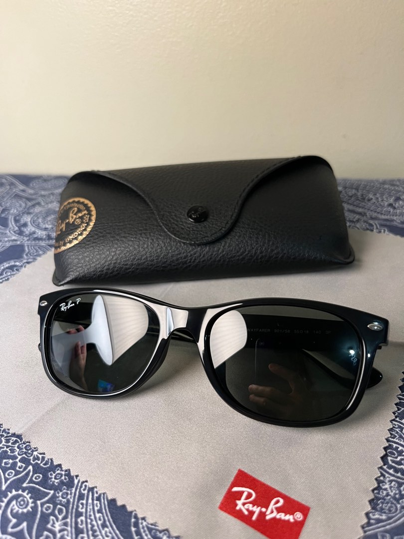 Ray Ban New Wayfarer G15 Green Lens - Polarized, Men's Fashion, Watches ...