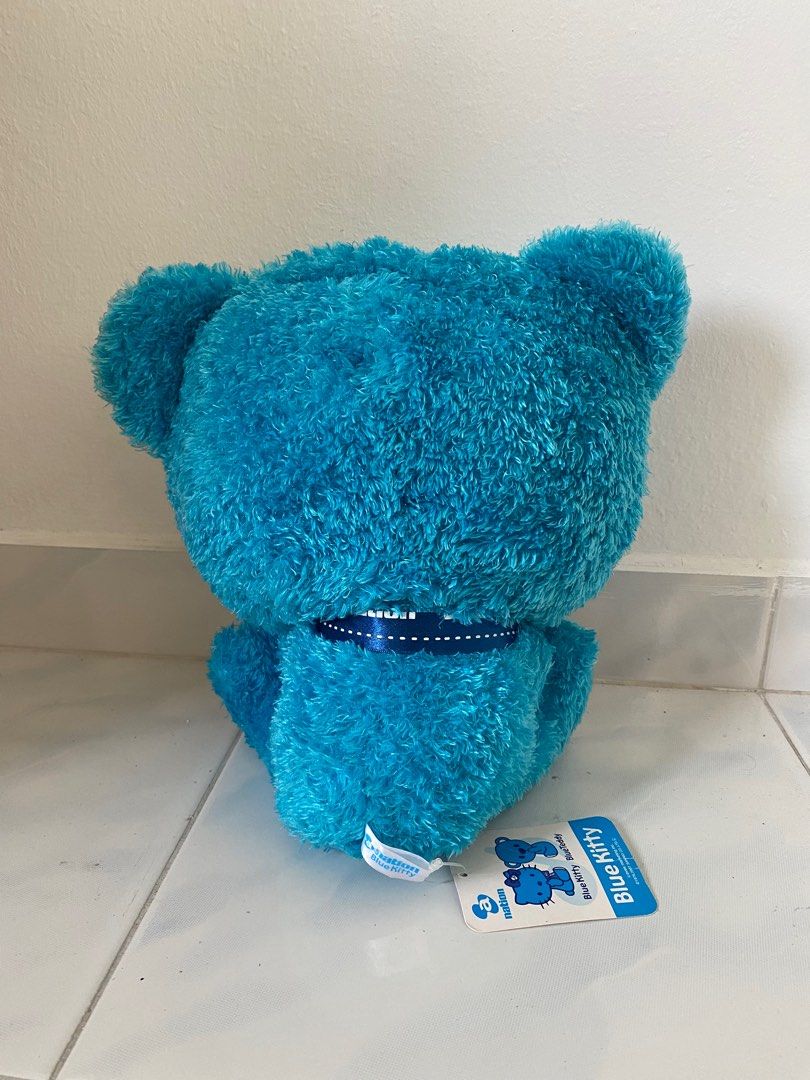 SANRIO HK Hello Kitty Blue Kitty x Blue Teddy Collab Plush, Hobbies ...