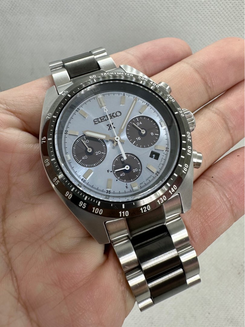 Seiko Prospex Speedtimer Chronograph 39mm Ice Blue SSC909P1 Solar LE ...