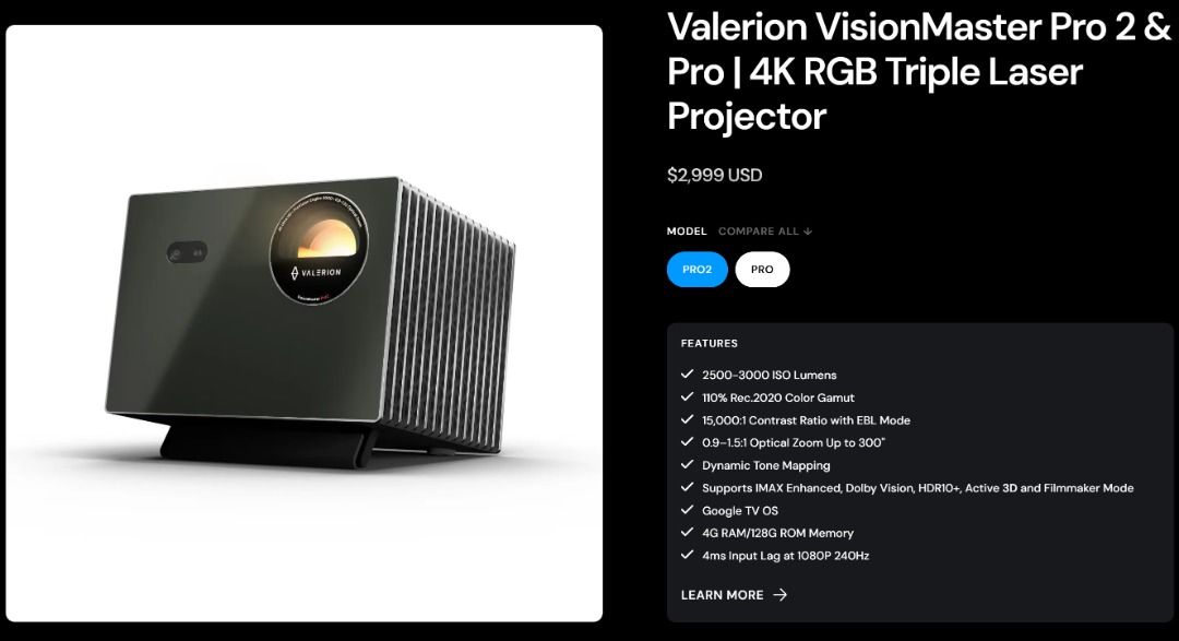 [SG OFFICIAL, READY STOCK] Valerion VisionMaster Pro2, Premium RGB 4K Laser Projector [ONLY BY ...