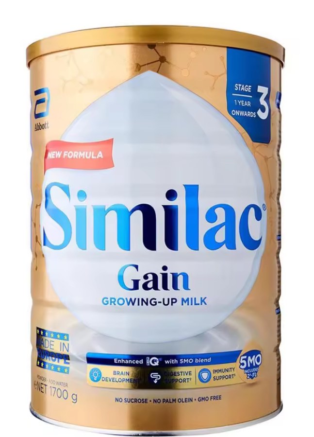 Similac Gain 5MO Stage 3 Growing-Up Baby Milk Powder Formula 1700g (1 ...