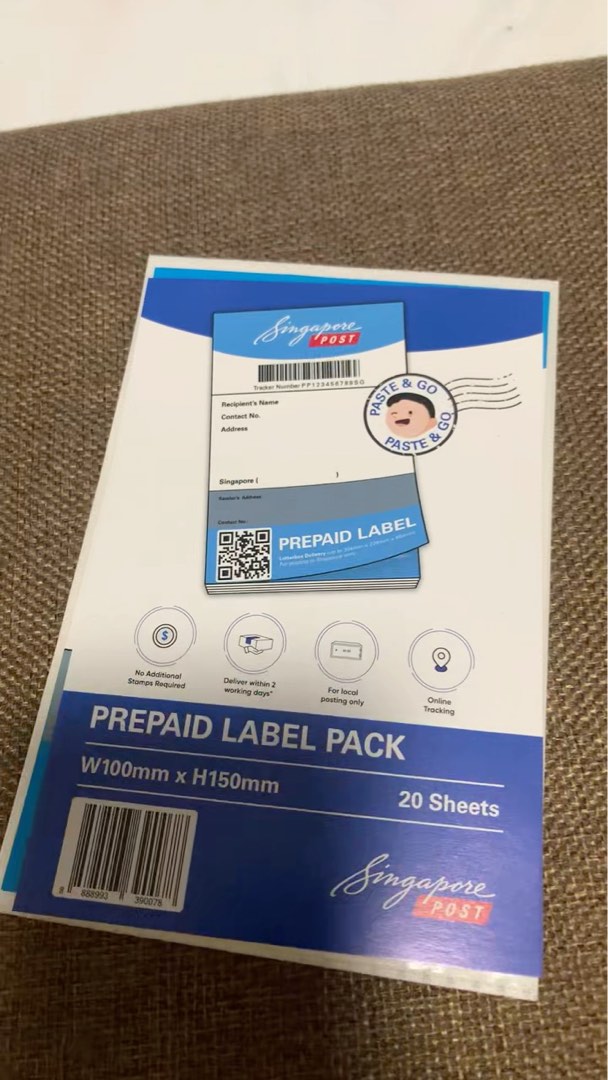 Singapore Post Prepaid Label Pack 20 Sheets, Hobbies & Toys, Travel ...