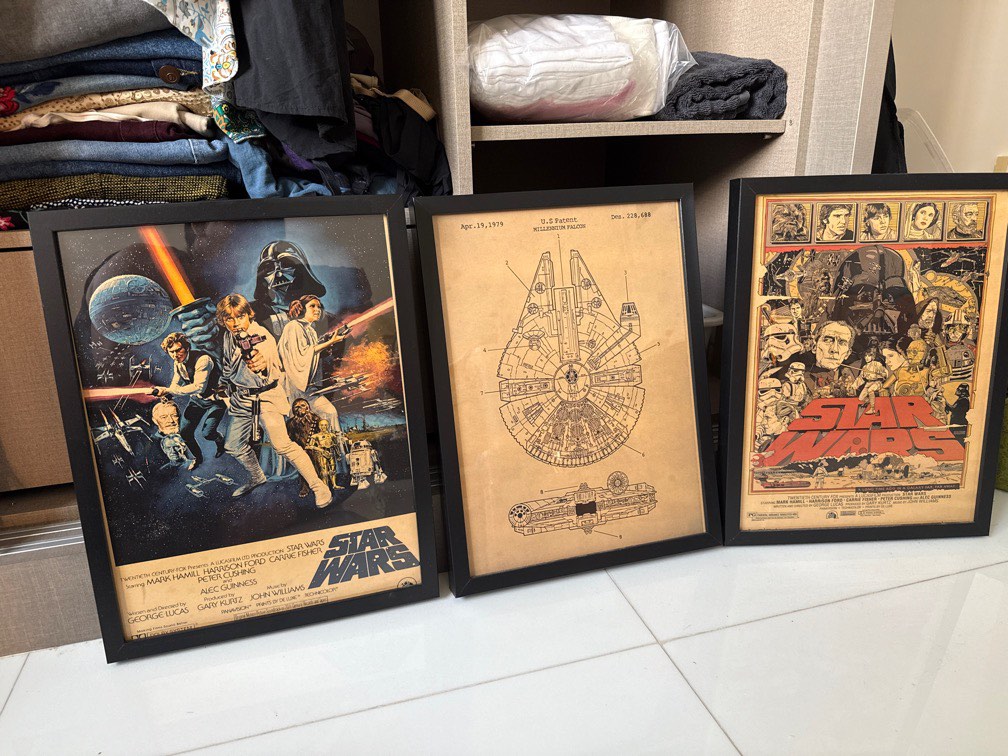 Star Wars frames x 3, Furniture & Home Living, Home Decor Accessories ...