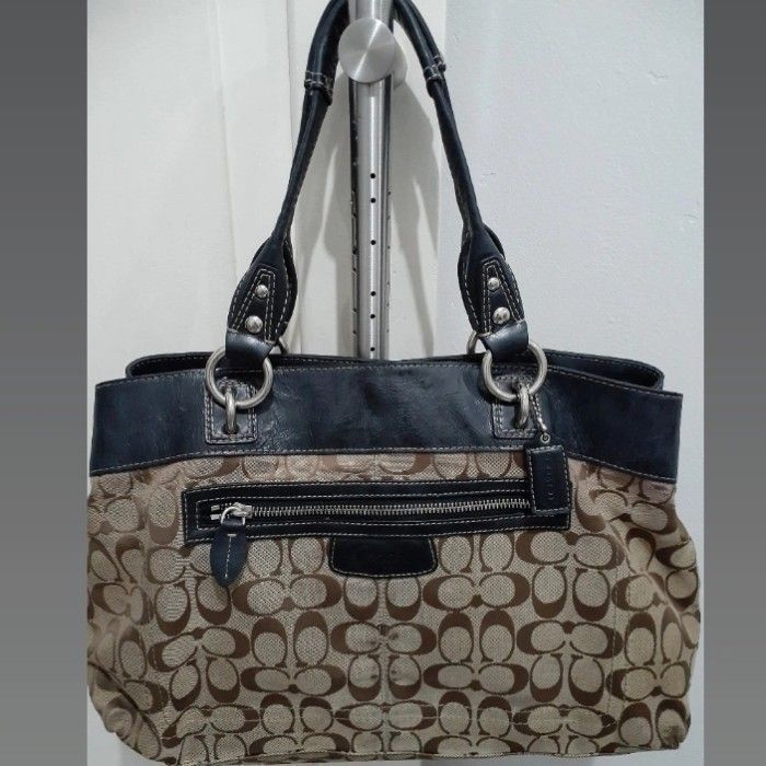 Tas Coach Penelope Signature Jacquard Satchel Shopper Hobo Tote ...