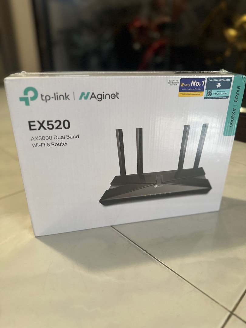 TP Link EX520|AX3000 dual band WiFi 6 router, Computers & Tech, Parts ...