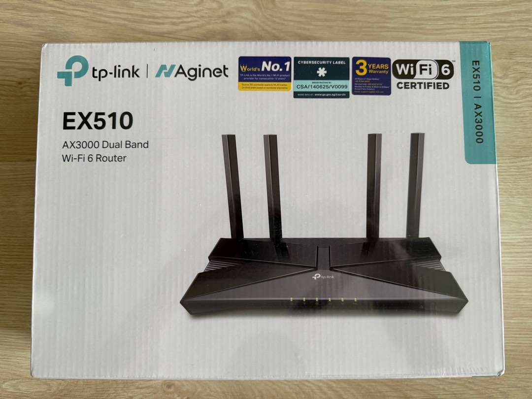 Tp-link Aginet EX510 AX3000 Dual Band Wi-Fi 6 Router, Computers & Tech ...
