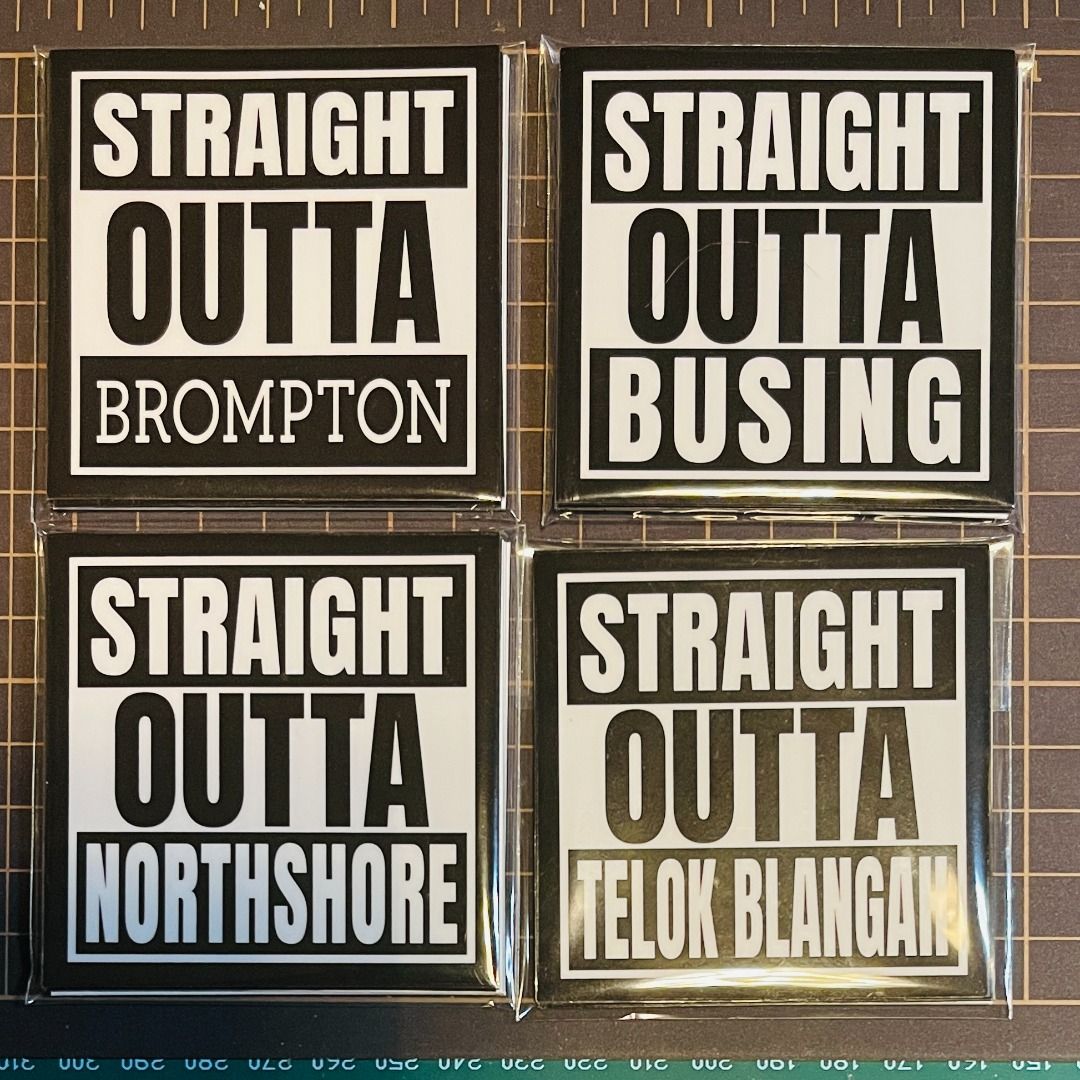 Waterproof Stickers : Straight Outta Brompton / Busing / Northshore ...
