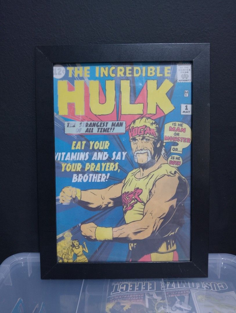 WCW WWF WWE TNA Hulk Hogan Frame Poster, Hobbies & Toys, Memorabilia ...