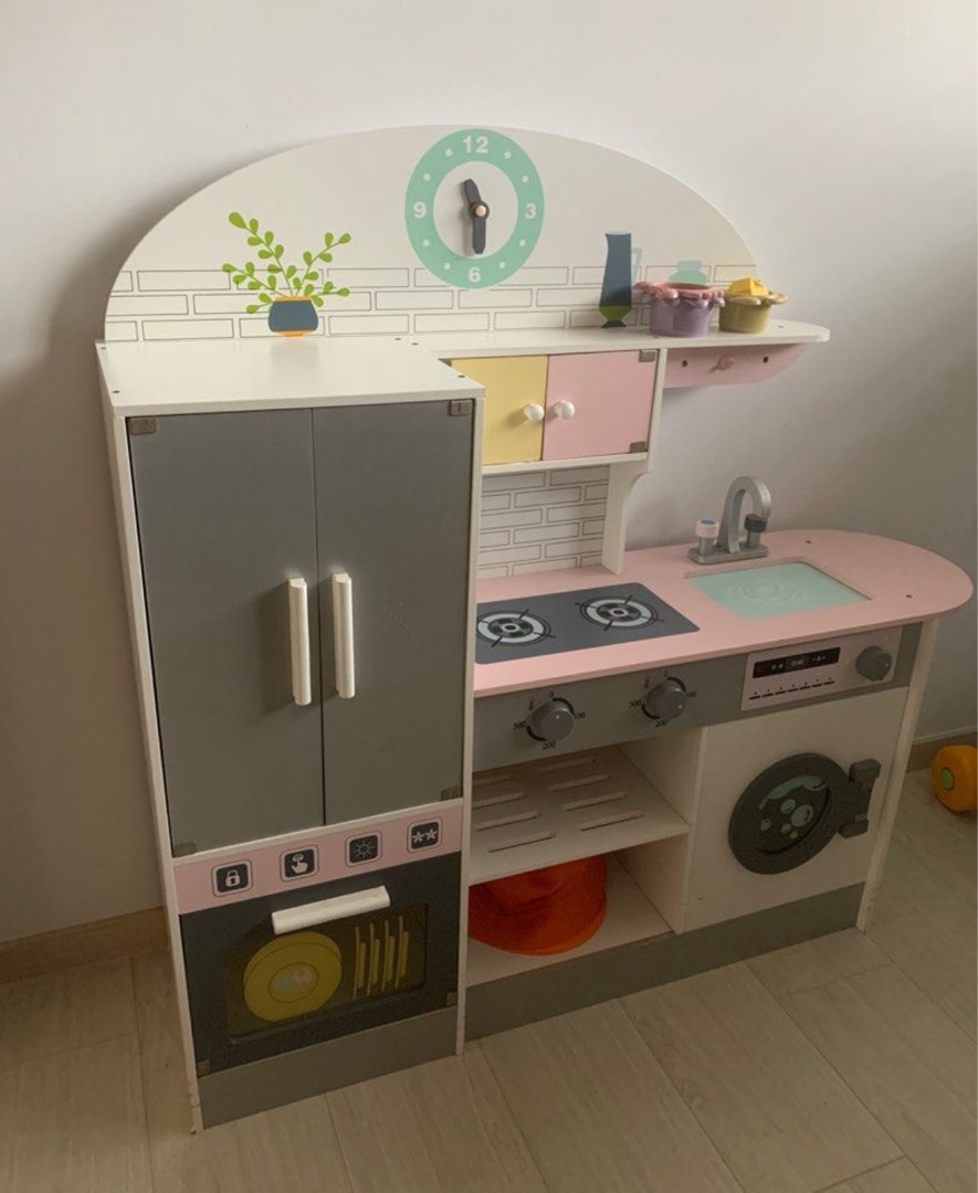 Wooden Children Kitchen Set Cabinet, Babies & Kids, Baby Nursery & Kids ...
