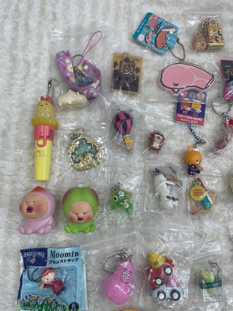 wts wtt assorted Japanese trinkets miniatures charms keychains gashapon ...