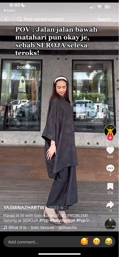 Yasmin Azhar RTW Kurung Hitam, Women's Fashion, Muslimah Fashion, Baju ...