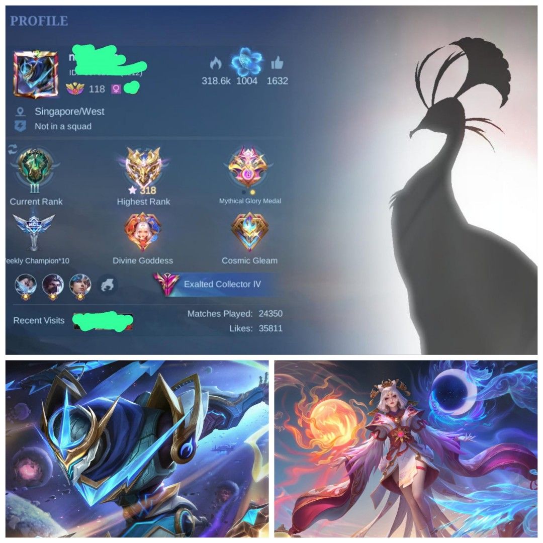 🔥382 SKINS🔥 PEAK 318 IMMORTAL 🔥 LEGEND LUNOX 🔥 LEGEND GUSION 🔥 ...