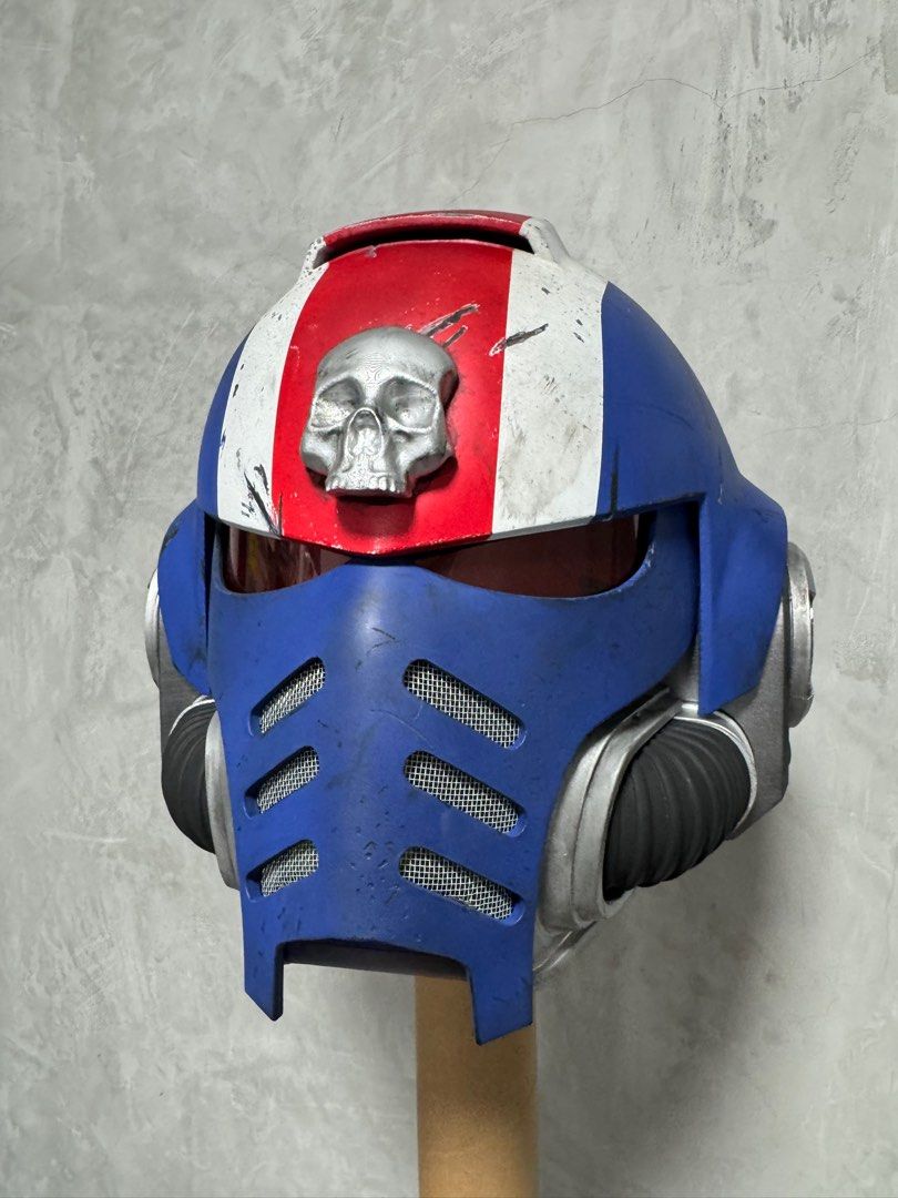 40K Space Marine Ultramarine Captain Titus warhammer helmet prop joytoy ...