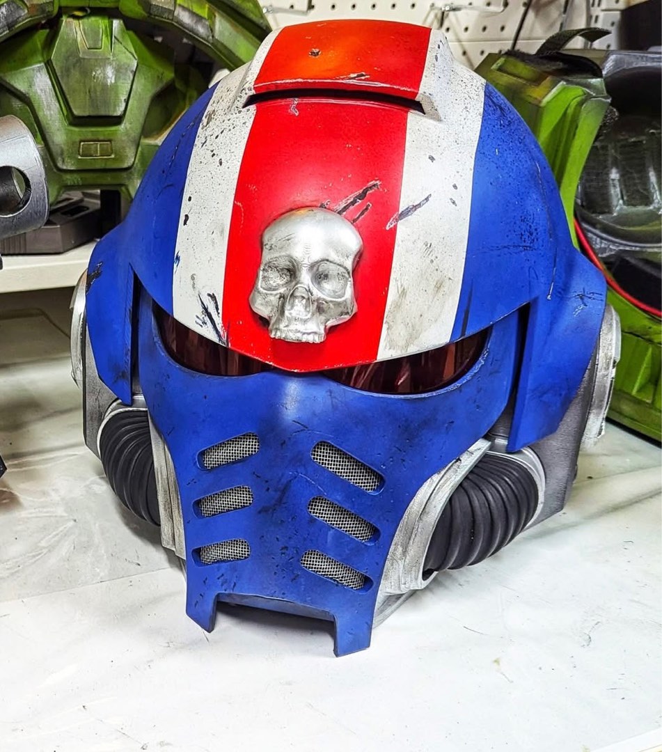 40K Space Marine Ultramarine Captain Titus warhammer helmet prop joytoy ...