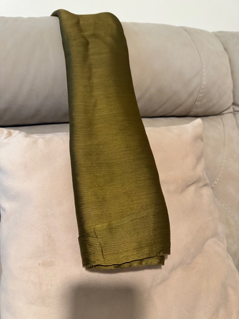 8. Raya shimmery olive shawl, Women's Fashion, Muslimah Fashion, Hijabs ...
