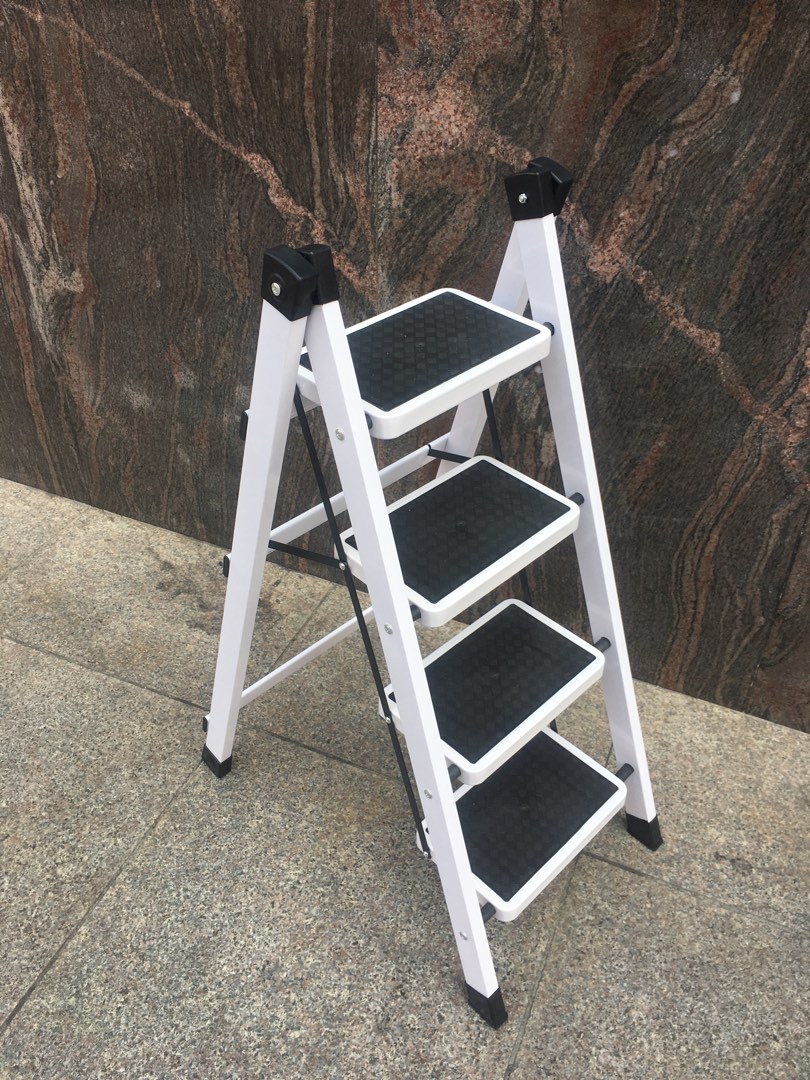 全新 4級 大平台式 符合工業安全 摺梯 梯台 4-Step platform type foldable ladder (meet ...