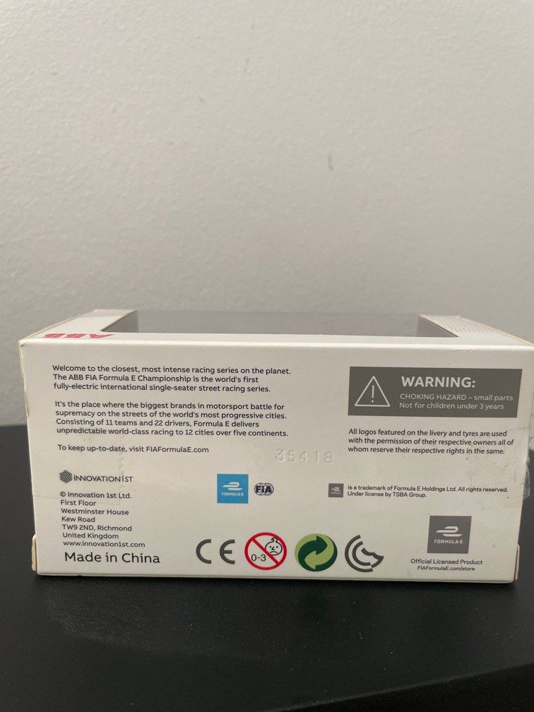 ABB Formula E Gen2 Car Scaled Down Model Worlds Fully Electric Limited ...