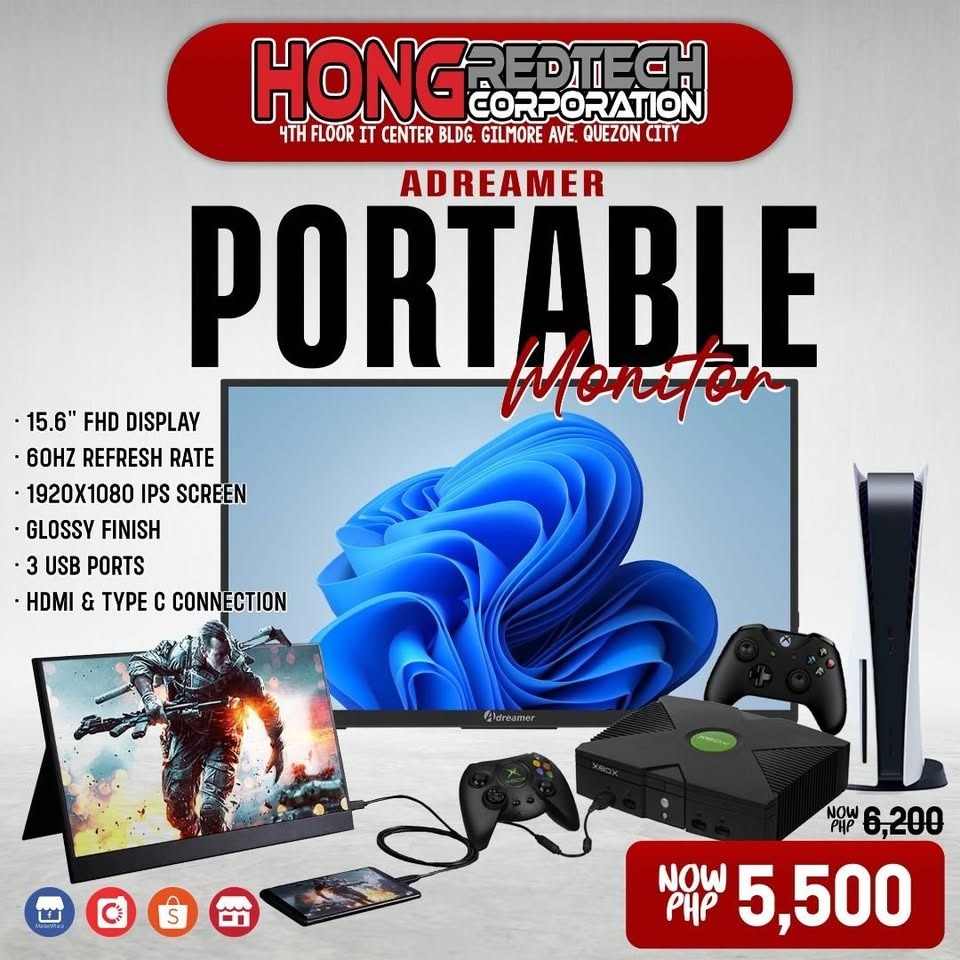 ADREAMER LibraScreen 15M 15.6" FHD IPS Portable Monitor, Computers ...