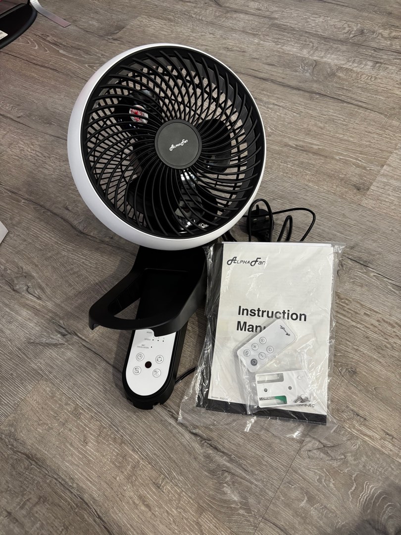 Alpha WF 360 Wall fan 8 inch 360 oscillation, Furniture & Home Living, Lighting & Fans, Fans on ...