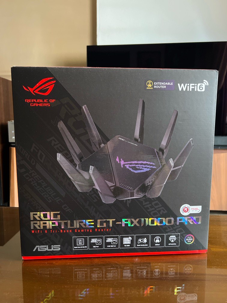 (01/09/2027) ASUS ROG Rapture GT-AX11000 Pro Tri-Band Wifi 6 Gaming ...