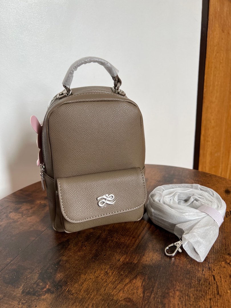 AUTH HOLB Mini Backpack PU - Tan Taupe, Women's Fashion, Bags & Wallets ...